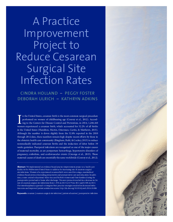 (PDF) A Practice Improvement Project to Reduce Cesarean Surgical Site ...
