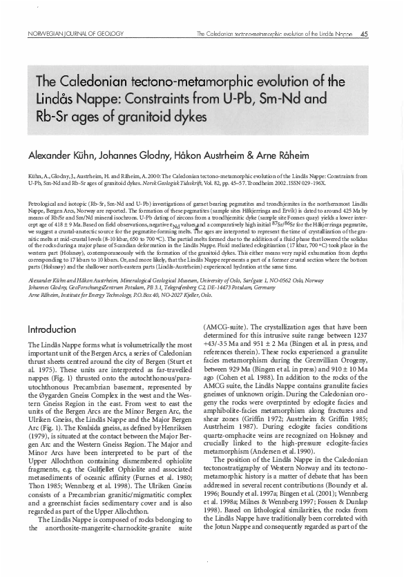 (PDF) The Caledonian tectono-metamorphic evolution of the Lindas Nappe ...
