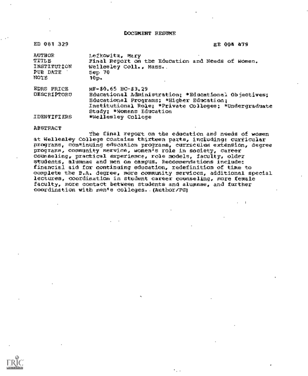 (PDF) Final Report on the Education and Needs of Women | Mary R ...