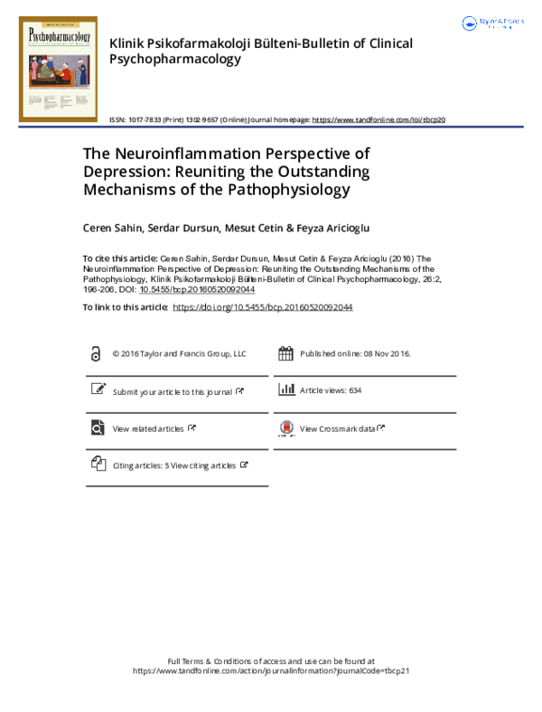 (PDF) The Neuroinflammation Perspective of Depression: Reuniting the ...