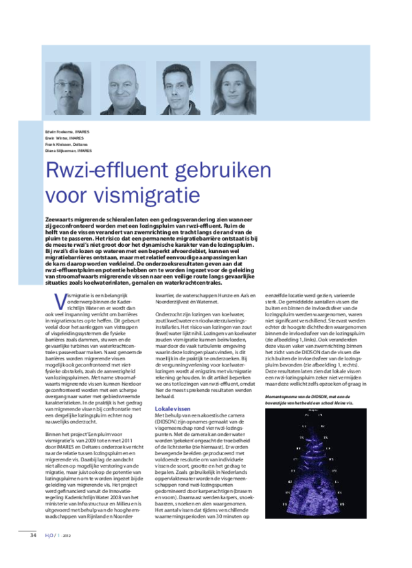 (PDF) Rwzi-effluent gebruiken voor vismigratie