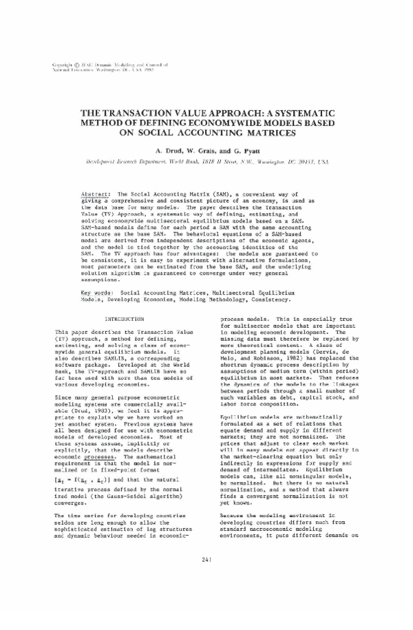 (PDF) The Transaction Value Approach: A Systematic Method of Defining ...