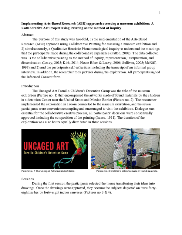 (DOC) Collaborative Painting Research Study Museum Exhibition