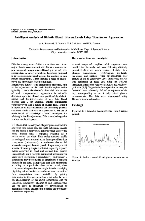 (PDF) Intelligent Analysis of Diabetic Blood Glucose Levels Using Time ...