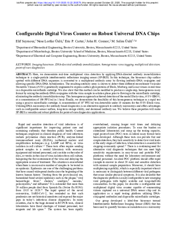 (PDF) Configurable Digital Virus Counter on Robust Universal DNA Chips