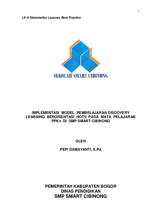 (PDF) Best Practis dengan judul IMPLEMENTASI MODEL PEMBELAJARAN DISCOVERY LEARNING BERORIENTASI ...