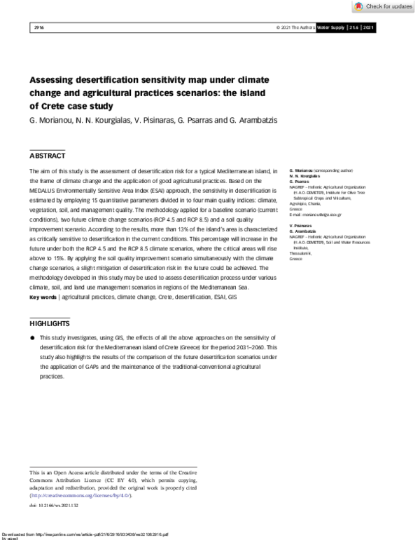 (PDF) Assessing desertification sensitivity map under climate change ...