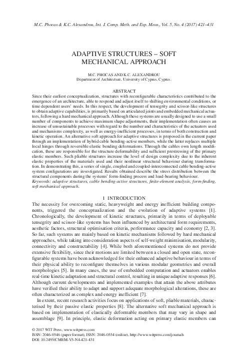 (PDF) Adaptive structures – soft mechanical approach