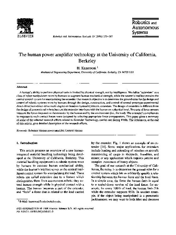 (PDF) The Human Power Amplifier Technology at the University Of ...