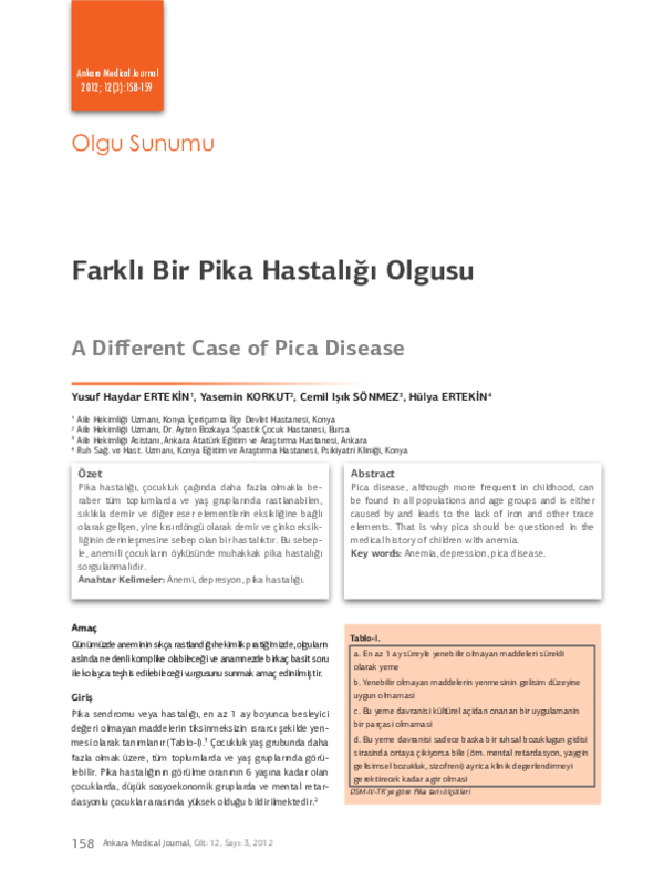 (PDF) A Different Case of Pica Disease
