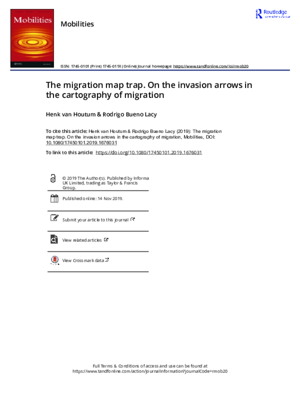(PDF) The migration map trap. On the invasion arrows in the cartography ...