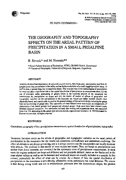 (PDF) The geography and topography effects on the areal pattern of ...
