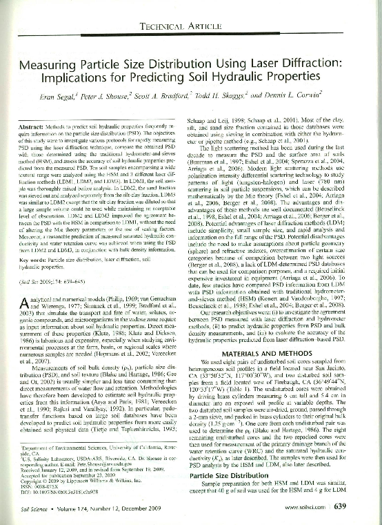 Pdf Measuring Particle Size Distribution Using Laser Diffraction