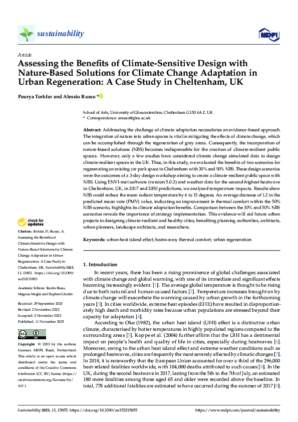 (PDF) Assessing the Benefits of Climate-Sensitive Design with Nature ...