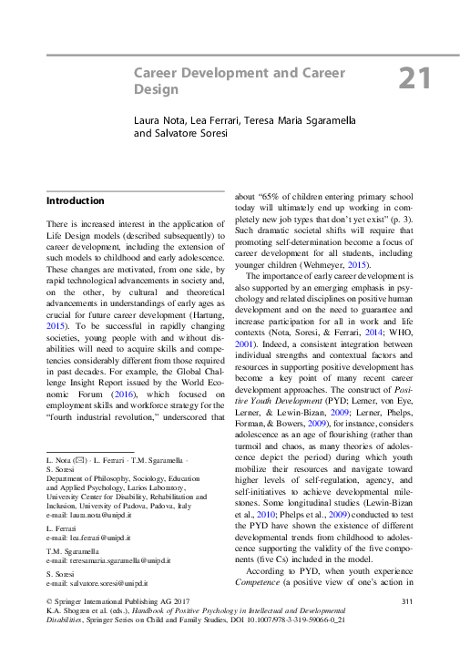 (PDF) Career Development and Career Design