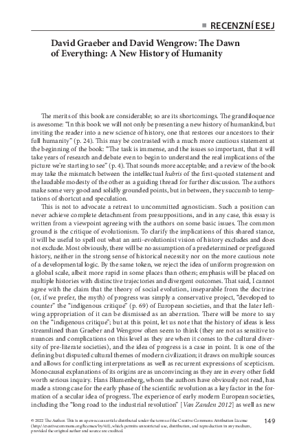 (PDF) David Graeber and David Wengrow: The Dawn of Everything: A New ...