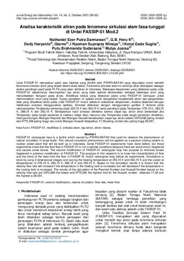 (PDF) Analisa karakteristik aliran pada fenomena sirkulasi alam fasa ...