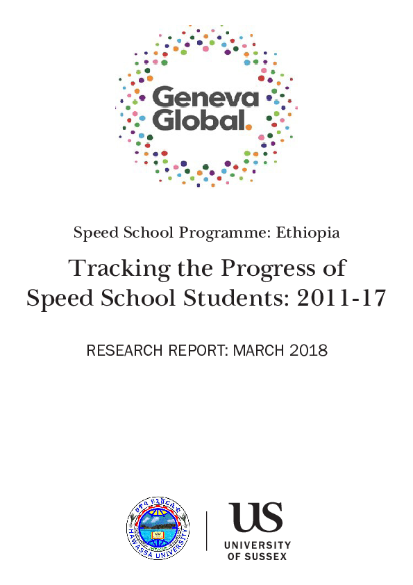 (PDF) Speed School Programme in Ethiopia. Tracking the progress of ...