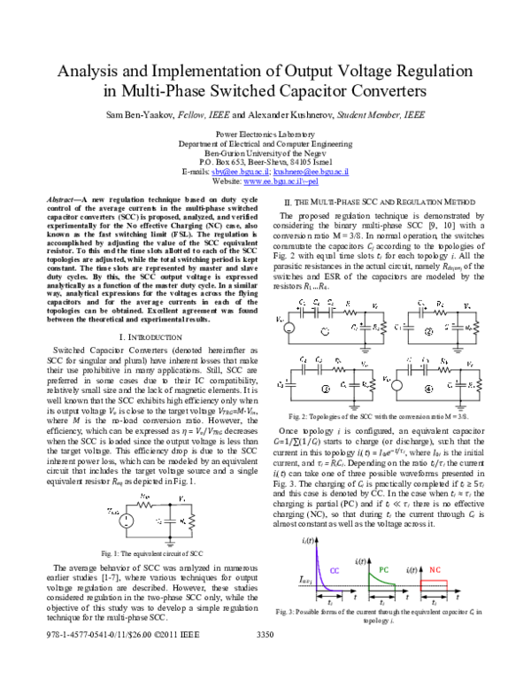 (PDF) Analysis and implementation of output voltage regulation in multi-phase switched capacitor ...