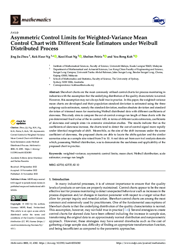 (PDF) Asymmetric Control Limits for Weighted-Variance Mean Control Chart with Different Scale ...