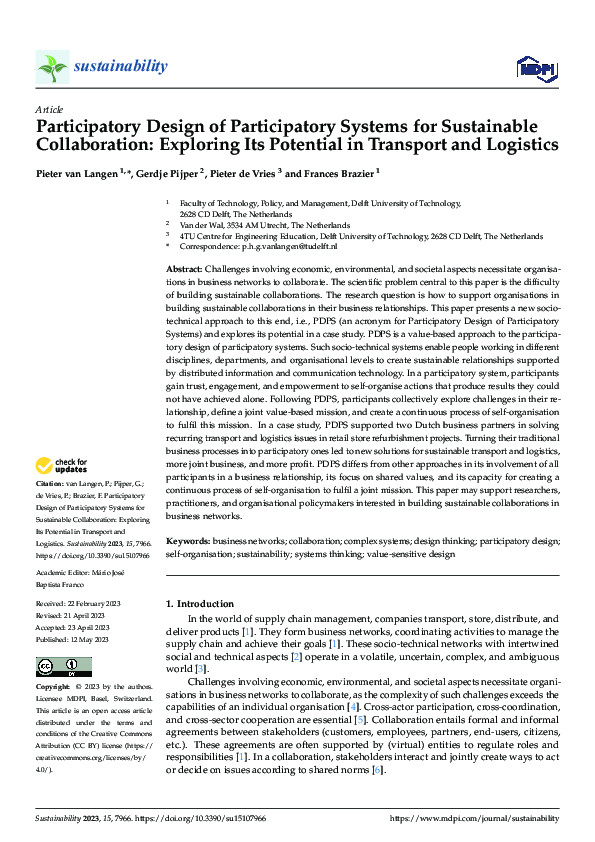 (PDF) Participatory Design of Participatory Systems for Sustainable ...