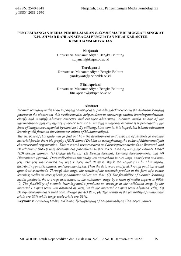 (PDF) Pengembangan Media Pembelajaran E-Comic Materi Biografi Singkat K ...
