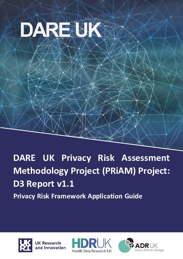 (PDF) DARE UK PRiAM Project D3 Report: Privacy Risk Framework ...