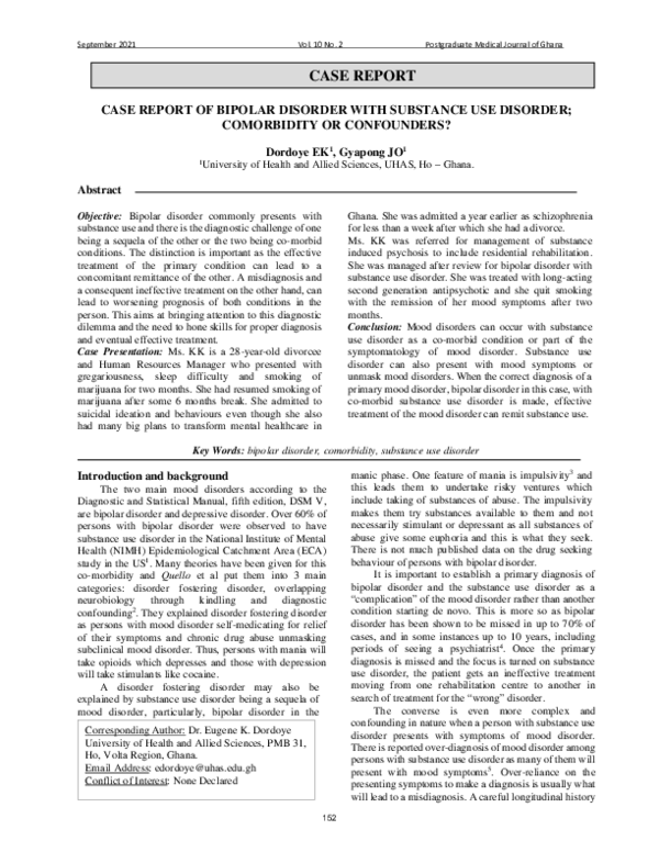 (PDF) Case Report of Bipolar Disorder with Substance Use Disorder ...