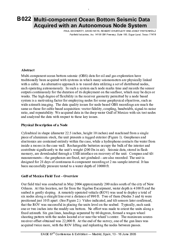 (PDF) Multi-Component Ocean Bottom Seismic Data Acquired with an ...