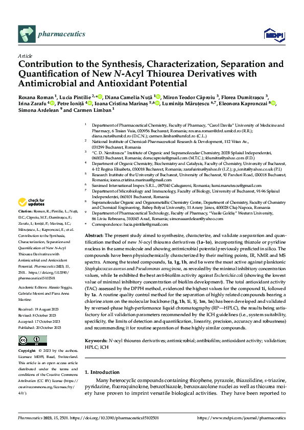 (PDF) Contribution to the Synthesis, Characterization, Separation and ...