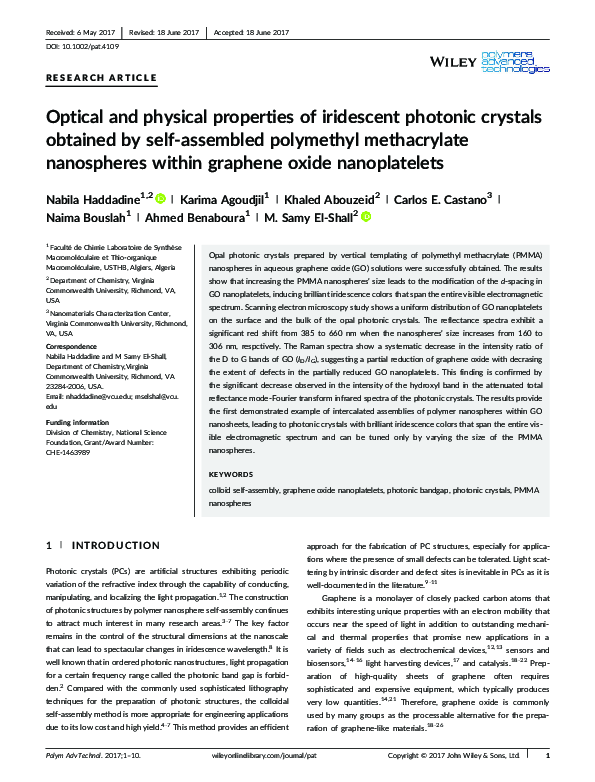 (PDF) Optical and physical properties of iridescent photonic crystals ...