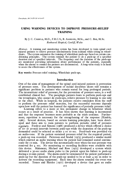 (PDF) Using warning devices to improve pressure-relief