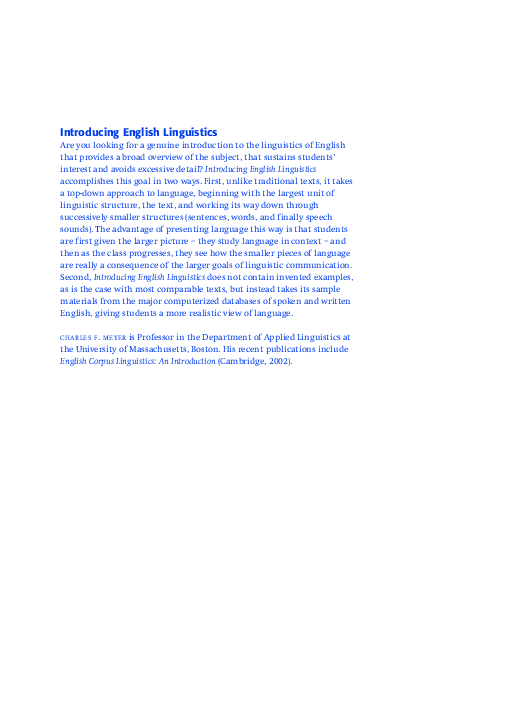 (PDF) Introducing English Linguistics