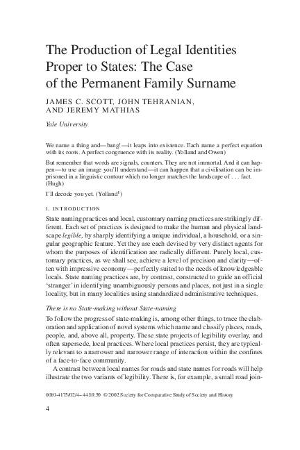 (PDF) The Production of Legal Identities Proper to States: The Case of ...