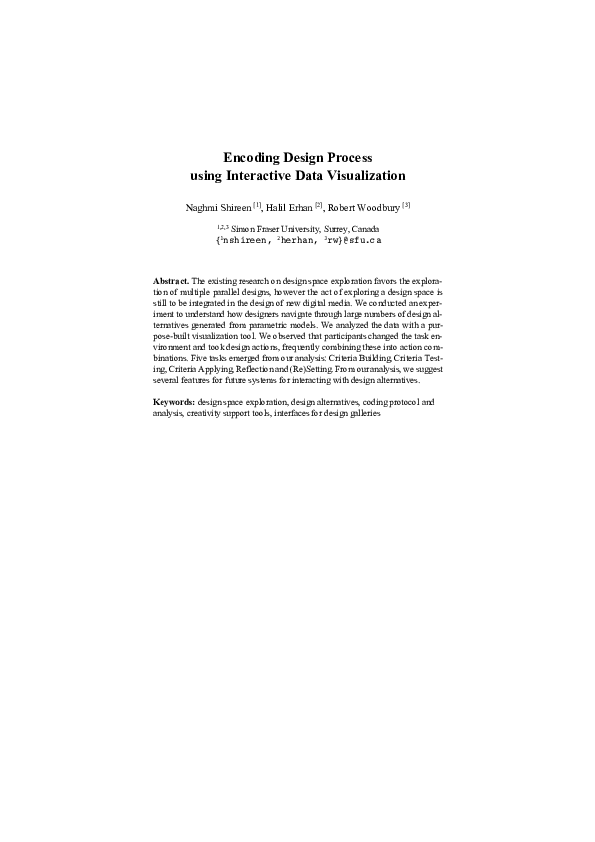 Pdf Encoding Design Process Using Interactive Data Visualization