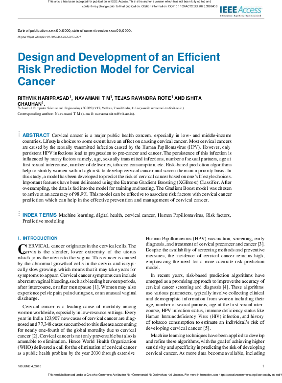 (PDF) Design and Development of an Efficient Risk Prediction Model for ...