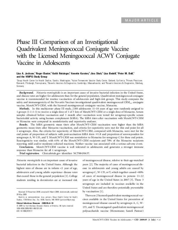(PDF) Phase III Comparison of an Investigational Quadrivalent ...