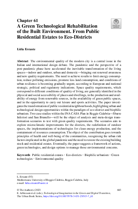 (PDF) A Green Technological Rehabilitation of the Built Environment ...