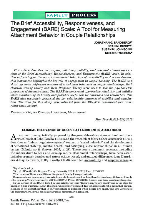 (PDF) The Brief Accessibility, Responsiveness, and Engagement (BARE ...