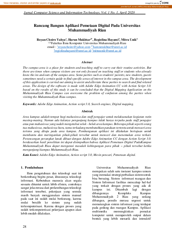 (PDF) Rancang Bangun Aplikasi Pemetaan Digital Pada Universitas ...