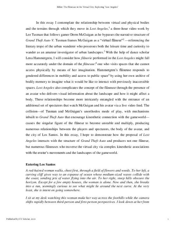 (PDF) The Flâneuse in the Virtual City: Exploring "Lost Angeles