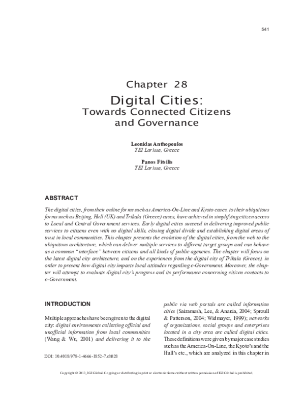 (PDF) Digital Cities