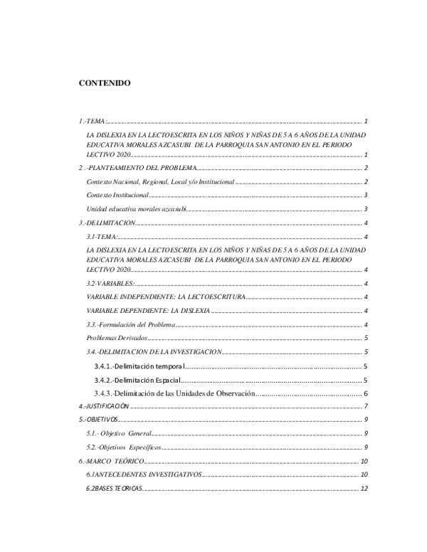 (PDF) LA DISLEXIA PROYECTO JONATHAN