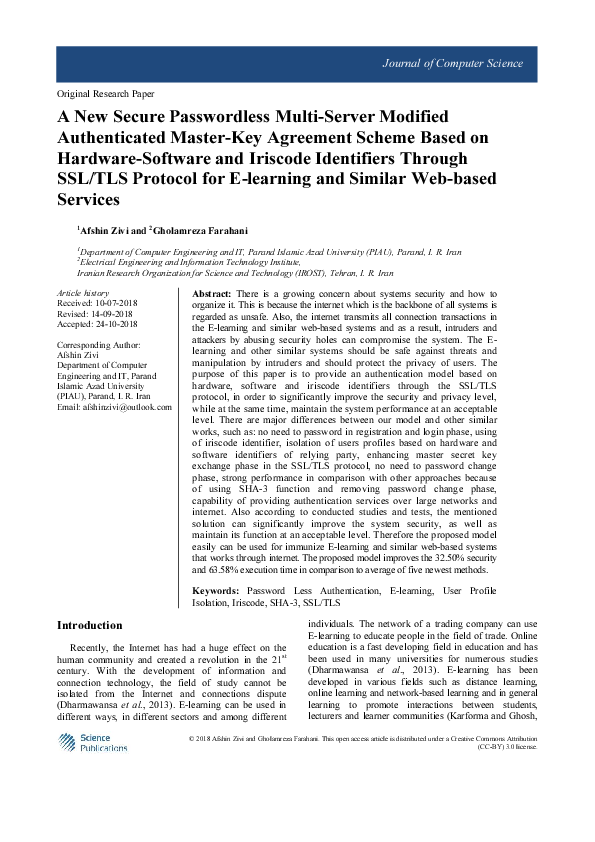 (PDF) A New Secure Passwordless Multi-Server Modified Authenticated ...