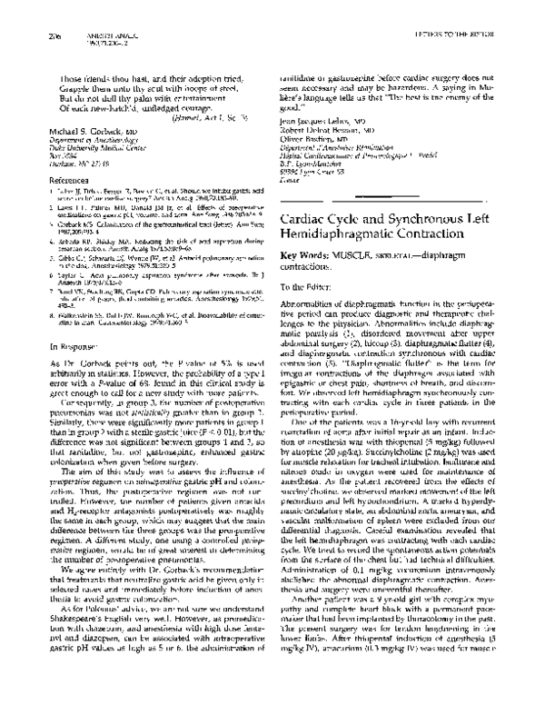 (PDF) Cardiac Cycle and Synchronous Left Hemidiaphragmatic Contraction