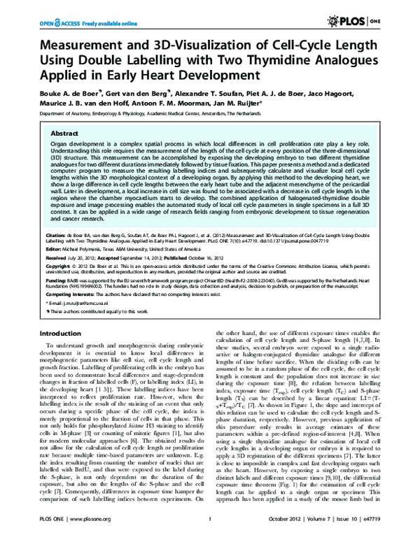 (PDF) Measurement and 3D-Visualization of Cell-Cycle Length Using Double Labelling with Two ...