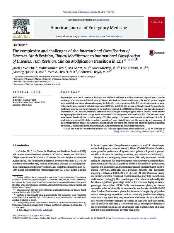 Pdf The Complexity And Challenges Of The International Classification