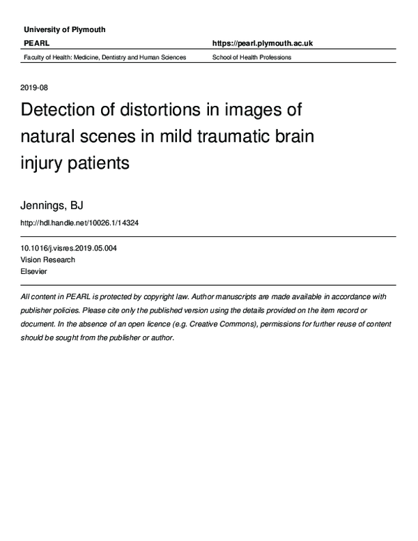 (PDF) Detection of distortions in images of natural scenes in mild traumatic brain injury ...