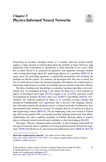 (PDF) Physics-Informed Neural Networks (PDF) Physics-Informed Neural Networks