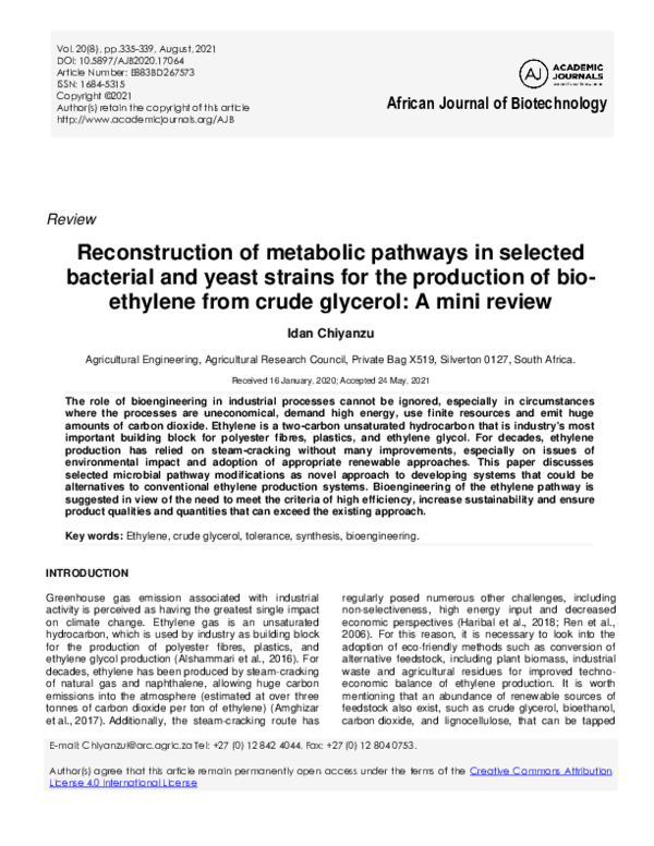 (PDF) Reconstruction of metabolic pathways in selected bacterial and yeast strains for the ...